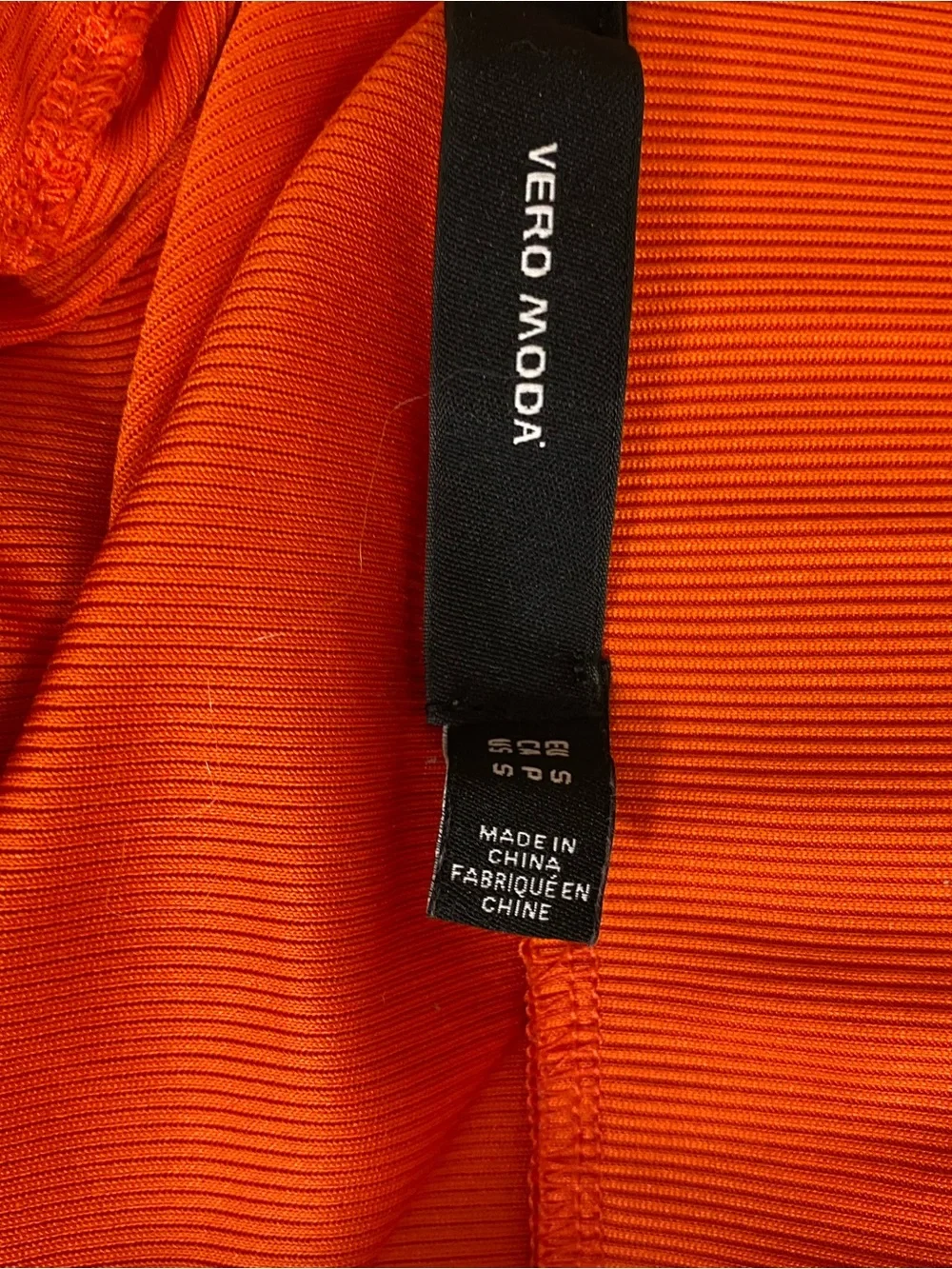 Vero Moda | Skirts | Vero Moda Bold Orange Ribbed Top | Poshmark